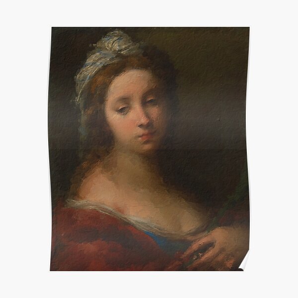 "Grieving Lady Vintage Portrait Painting" Poster for Sale by joeclips19 ...