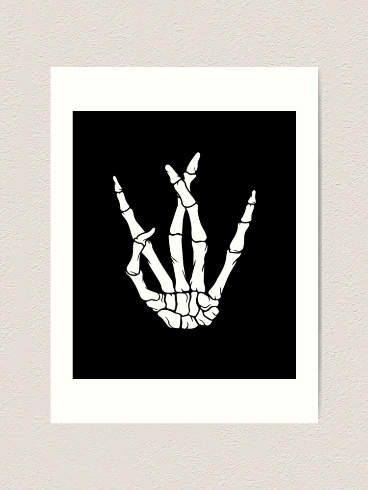 "Westside Hip Hop Skeleton Hand Sign" Art Print by JustLivinLife ...