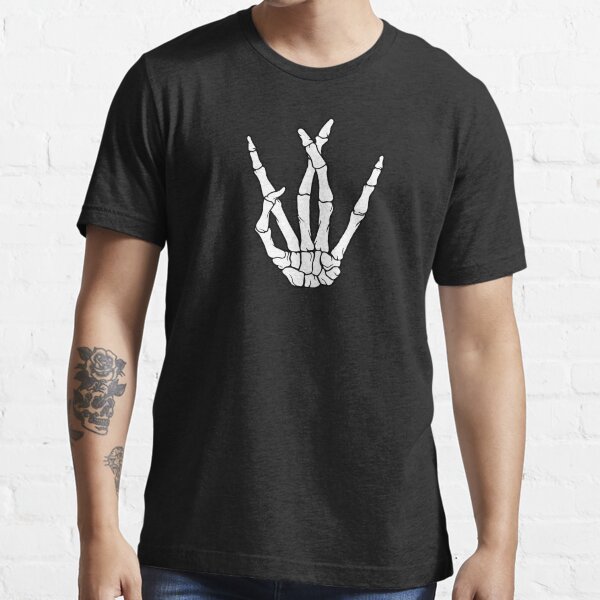 "Westside Hip Hop Skeleton Hand Sign" Essential T-Shirt for Sale by ...