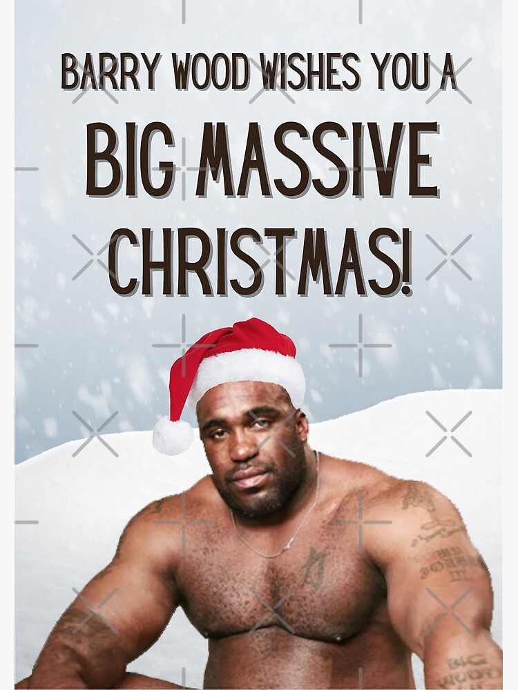 "barry wood christmas card" Poster for Sale by freestylestore | Redbubble