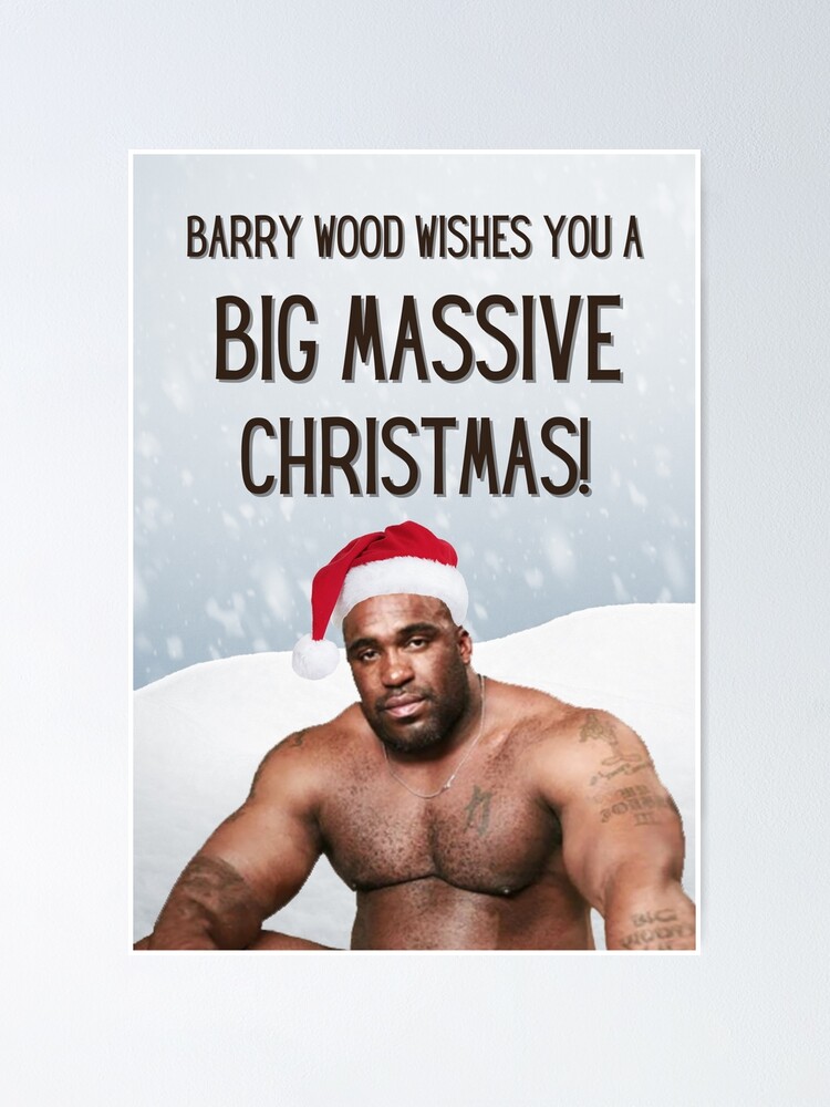 "barry wood christmas card" Poster for Sale by freestylestore | Redbubble