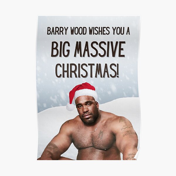 "barry wood christmas card" Poster for Sale by freestylestore | Redbubble