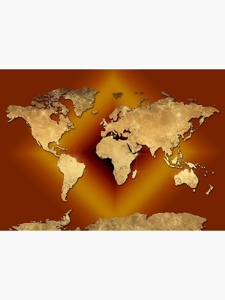 "world map gold 3" Poster by BekimART | Redbubble