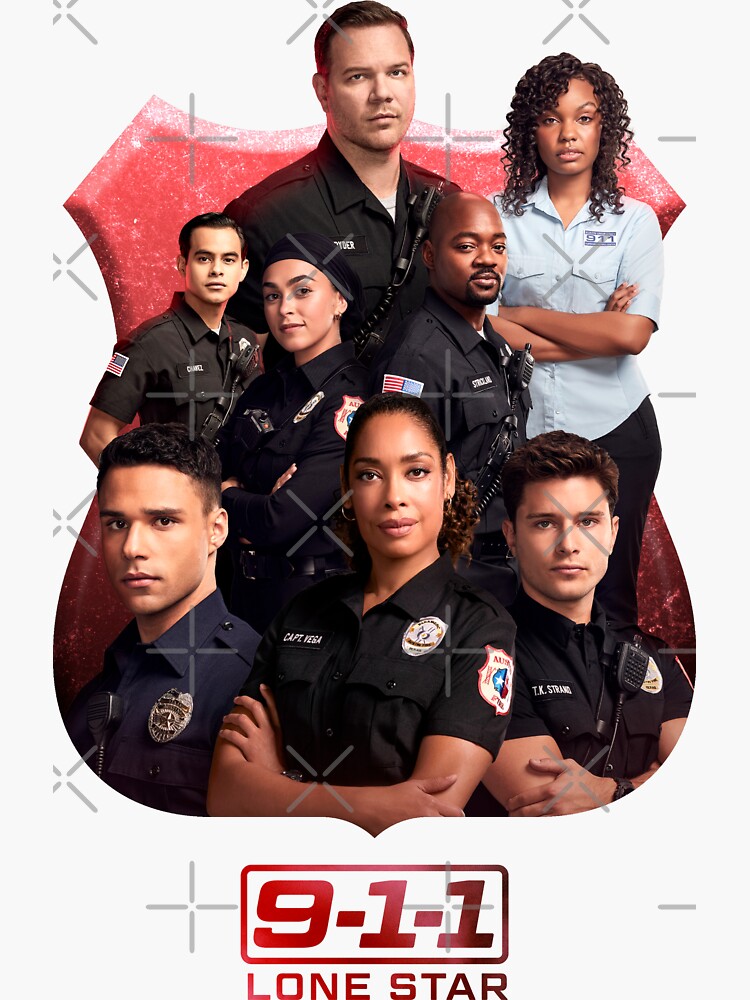 "911 Lone Star Fanmade Poster" Sticker for Sale by katmxc | Redbubble