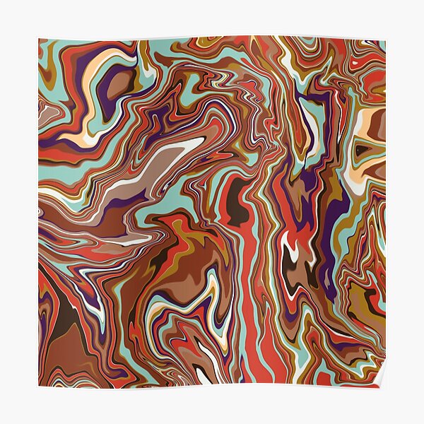 "Marble sludge | liquid pour | trippy art" Poster for Sale by mands ...