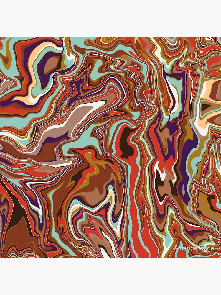 "Marble sludge | liquid pour | trippy art" Sticker for Sale by mands ...