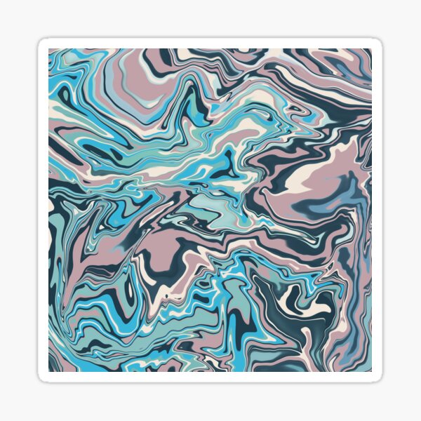 "Marble regression | liquid pour | trippy art" Sticker for Sale by ...