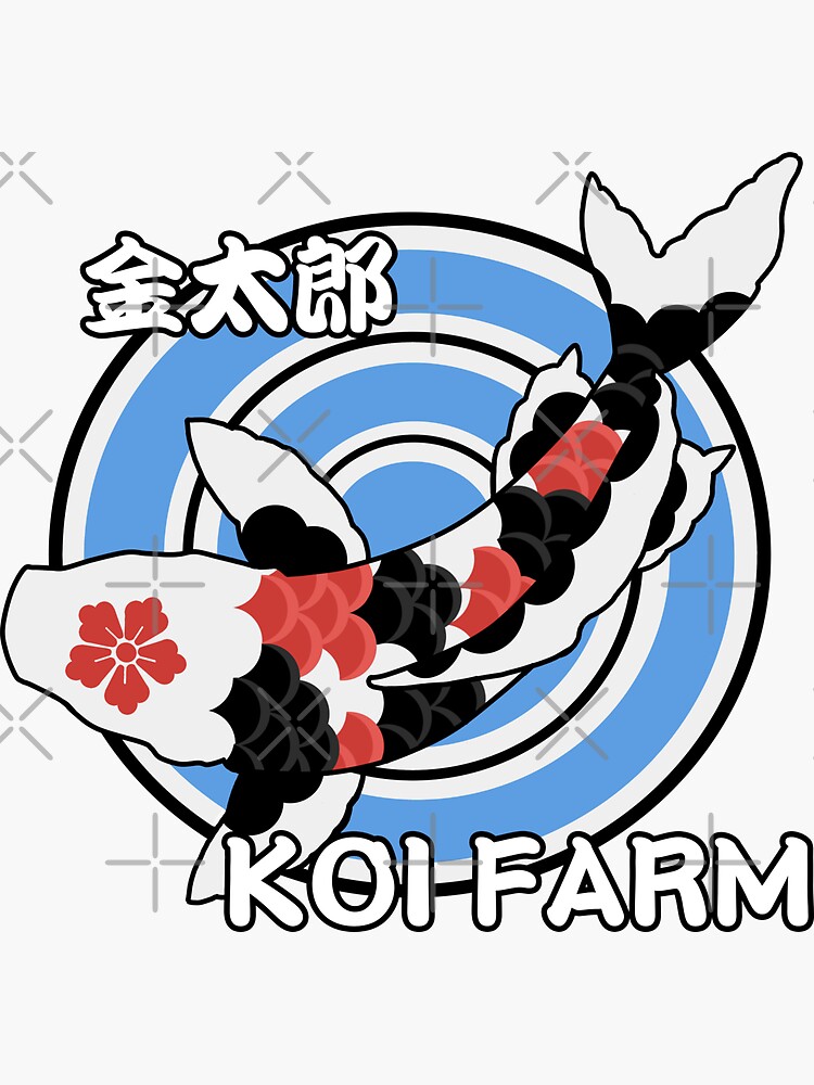 "Koi Farm Logo" Sticker by PerroEatPerro | Redbubble