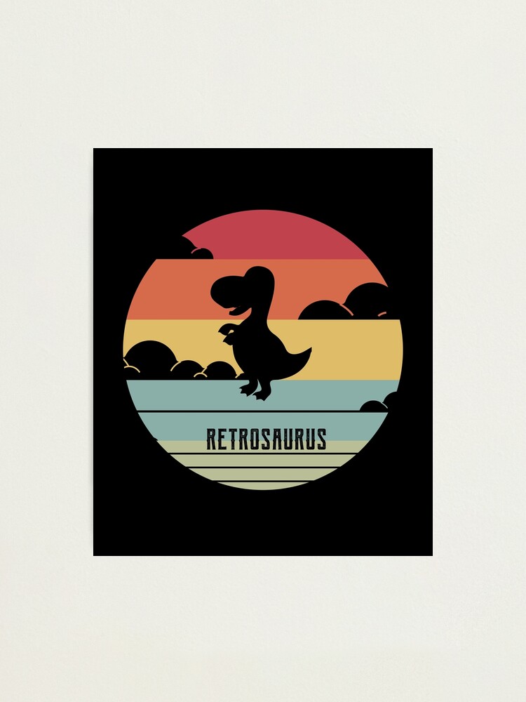 Lámina fotográfica «Dino Retrosaurus 80s 90s dinosaurio sol retro» de ...