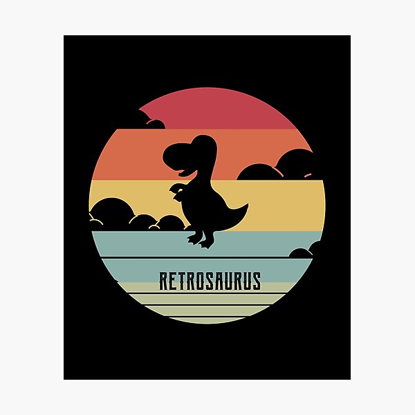 Lámina fotográfica «Dino Retrosaurus 80s 90s dinosaurio sol retro» de ...