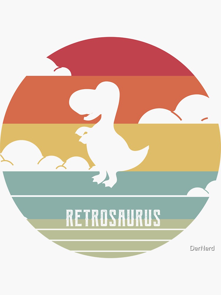 "Dino Retrosaurus 80s 90s retro sun dinosaur" Sticker for Sale by ...