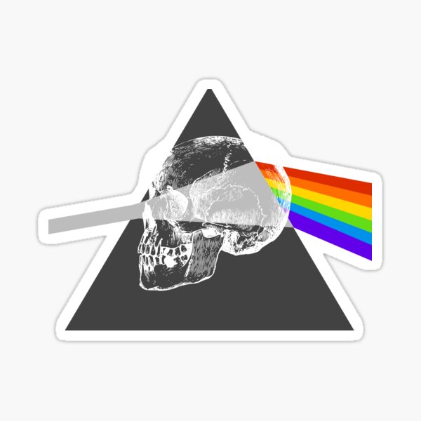 "Skeleton's Rainbow Prism " Sticker by kNOwledge1 | Redbubble