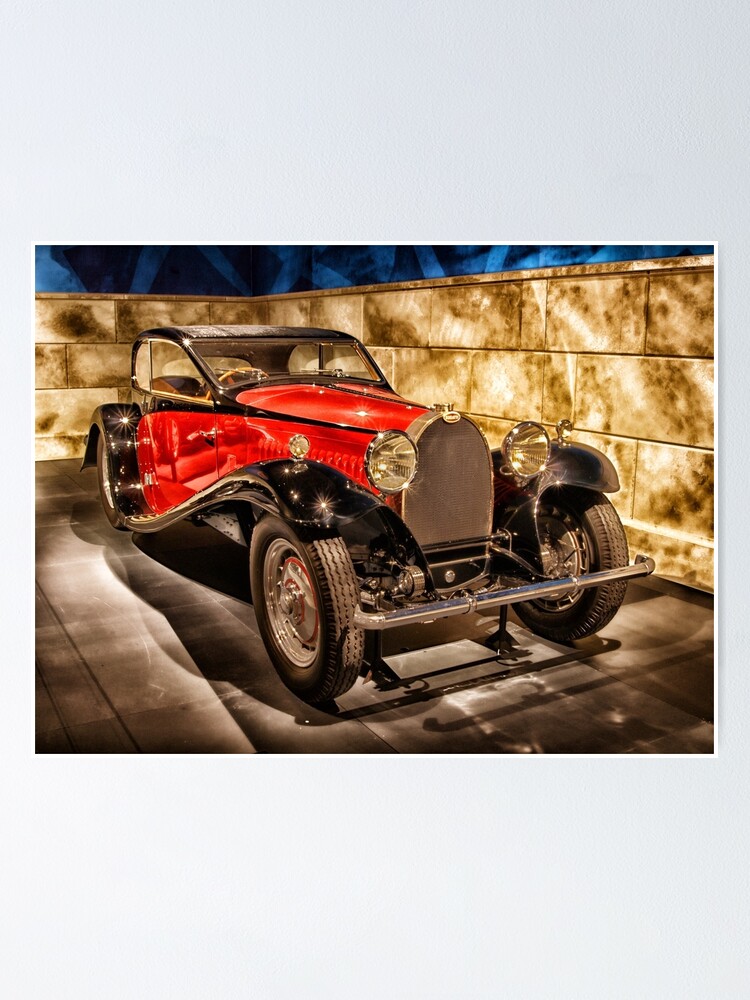 "Classic Vintage Red Bugatti Car Design" Poster by JoieDesigns | Redbubble
