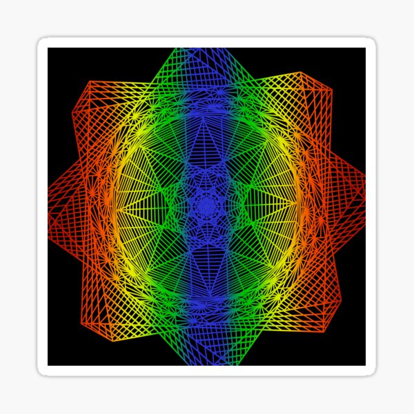 "Complex Rainbow Design " Sticker for Sale by ArtBooklover | Redbubble