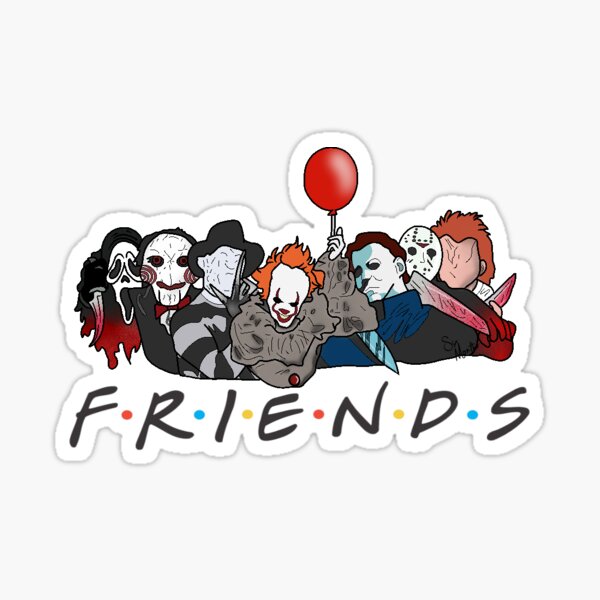 "Horror Movie Friends" Sticker for Sale by ari-b | Redbubble
