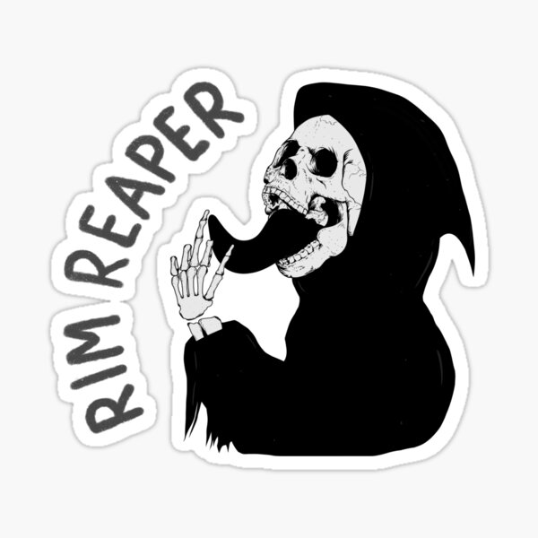 "Rim Reaper" Sticker for Sale by murderedrum | Redbubble