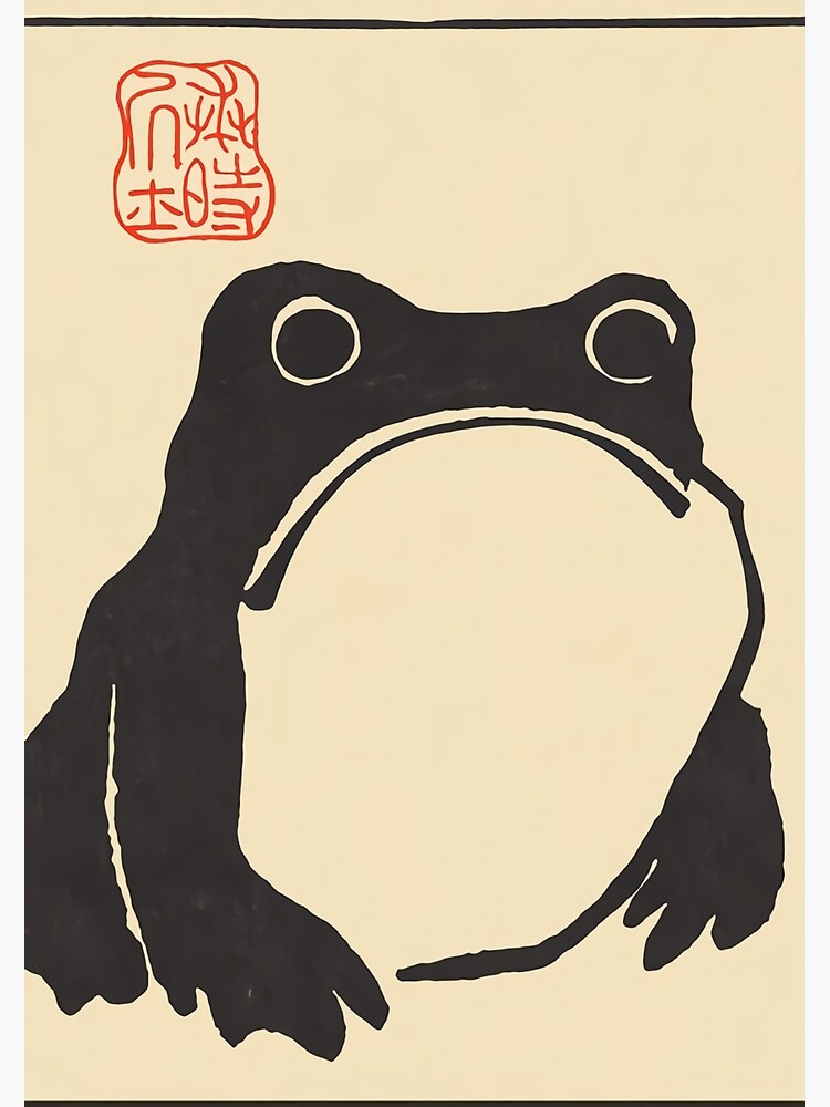 "Japan Art Matsumoto Hoji frog Sad Frog" Poster for Sale by willard123 ...