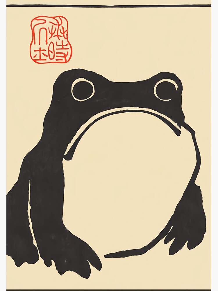 "Japan Art Matsumoto Hoji frog Sad Frog" Sticker for Sale by willard123 ...