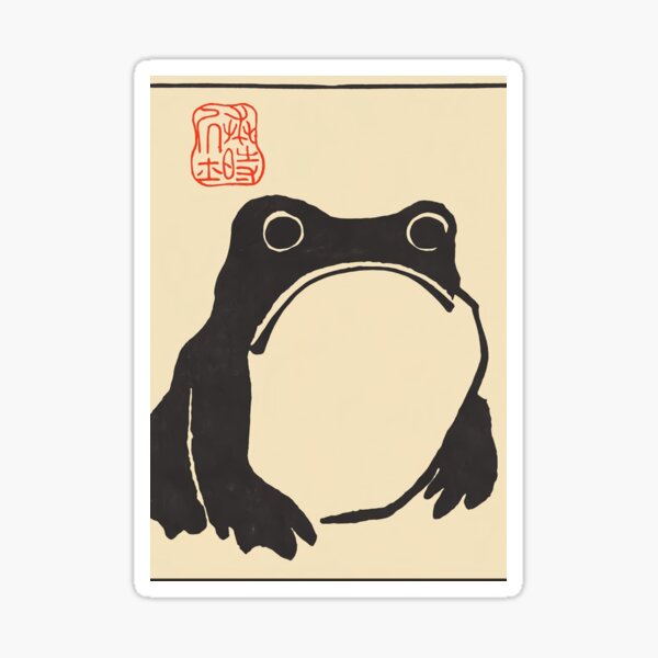 "Japan Art Matsumoto Hoji frog Sad Frog" Sticker for Sale by willard123 ...