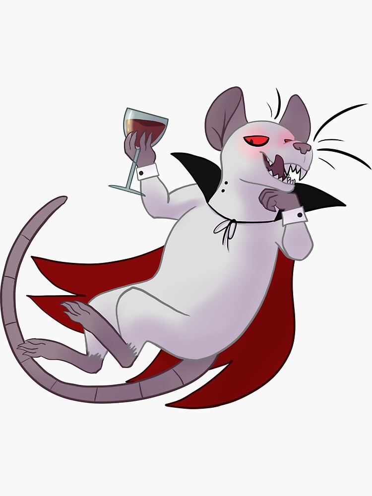 "Vampire Rat" Sticker by Erikkay | Redbubble