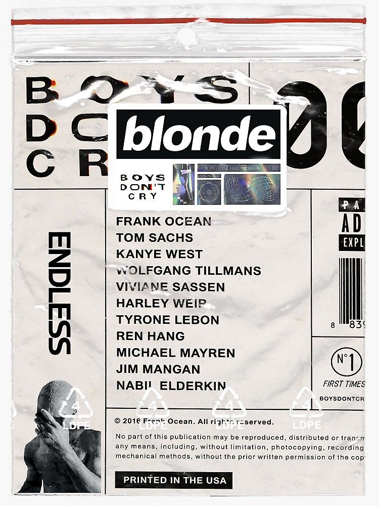 "frank ocean graphic poster" Sticker for Sale by megansmeatball | Redbubble