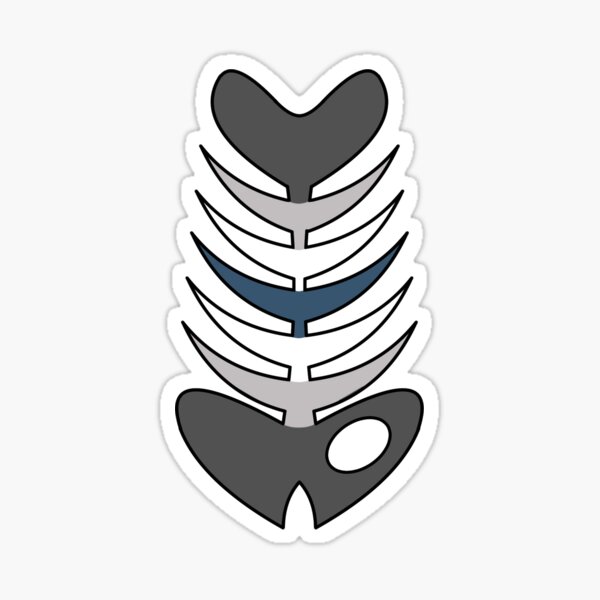 "Greygender Fishbone" Sticker for Sale by Amichiie | Redbubble