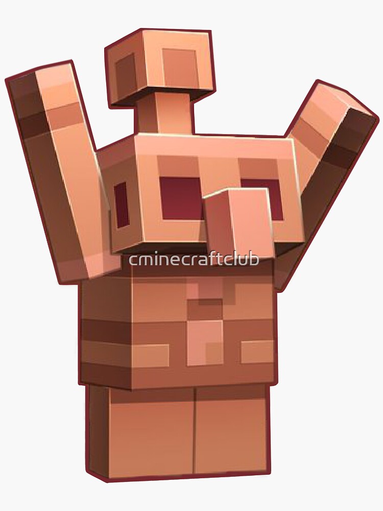 "Copper Golem" Sticker for Sale by cminecraftclub | Redbubble