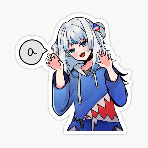 "Gawr gura - HololiveEN" Sticker for Sale by dwotea | Redbubble