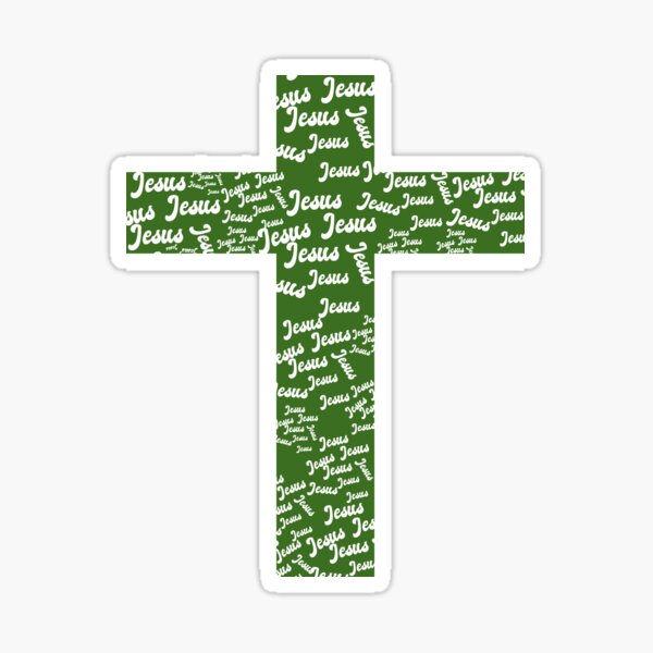 "Jesus cross" Sticker by phys | Redbubble