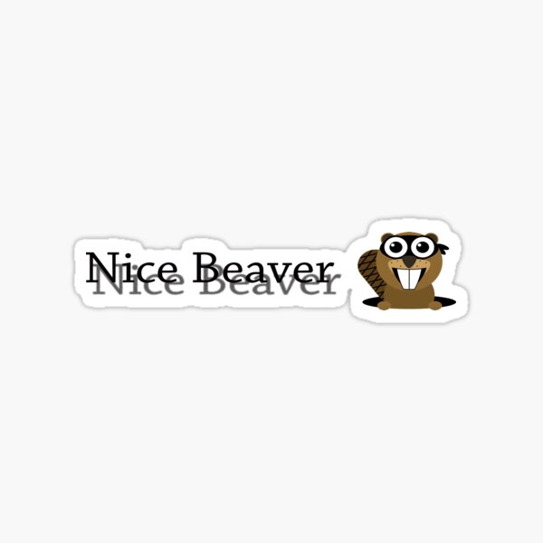 "Nice Beaver Logo" Sticker for Sale by Husky | Redbubble
