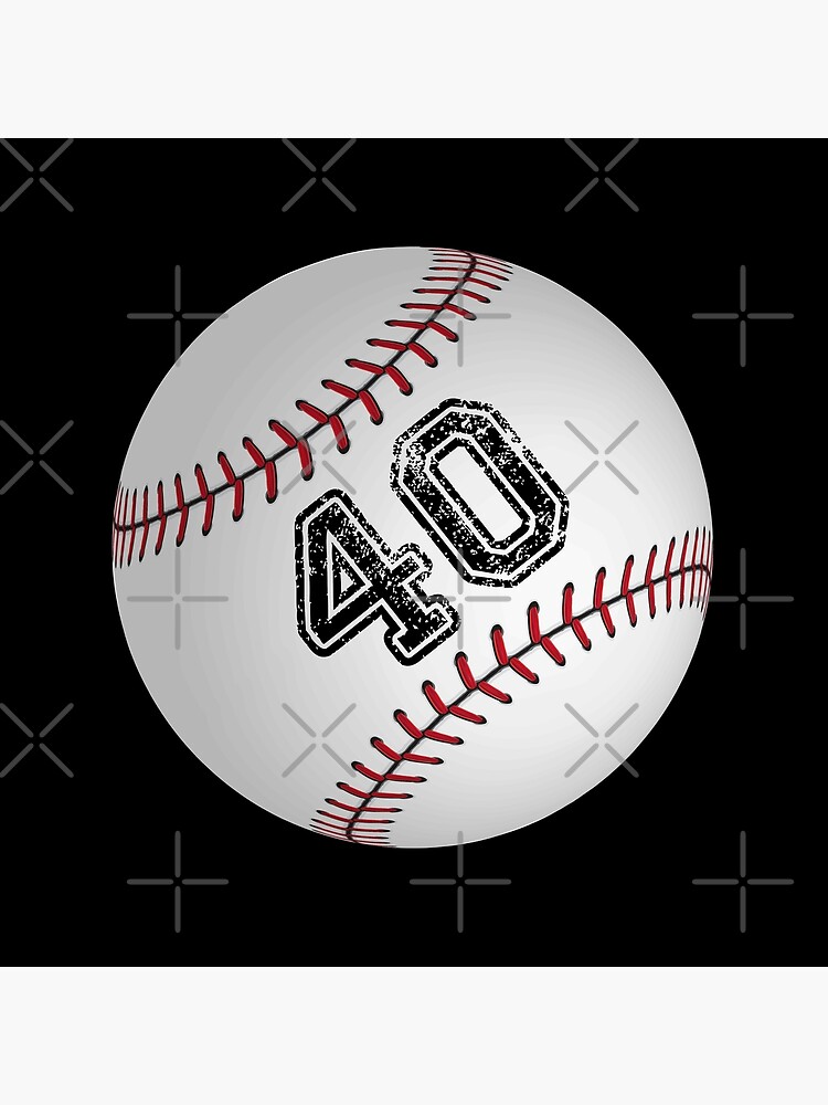 "Baseball ball number 40, forty " Poster by TheCultStuff | Redbubble