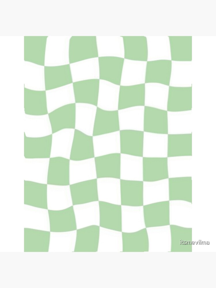 "sage green swirled checkered wallpaper" Art Print by itsmevilma ...