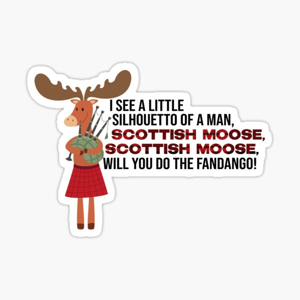 "Scottish moose, Scottish moose!" Sticker for Sale by ToriKaer | Redbubble