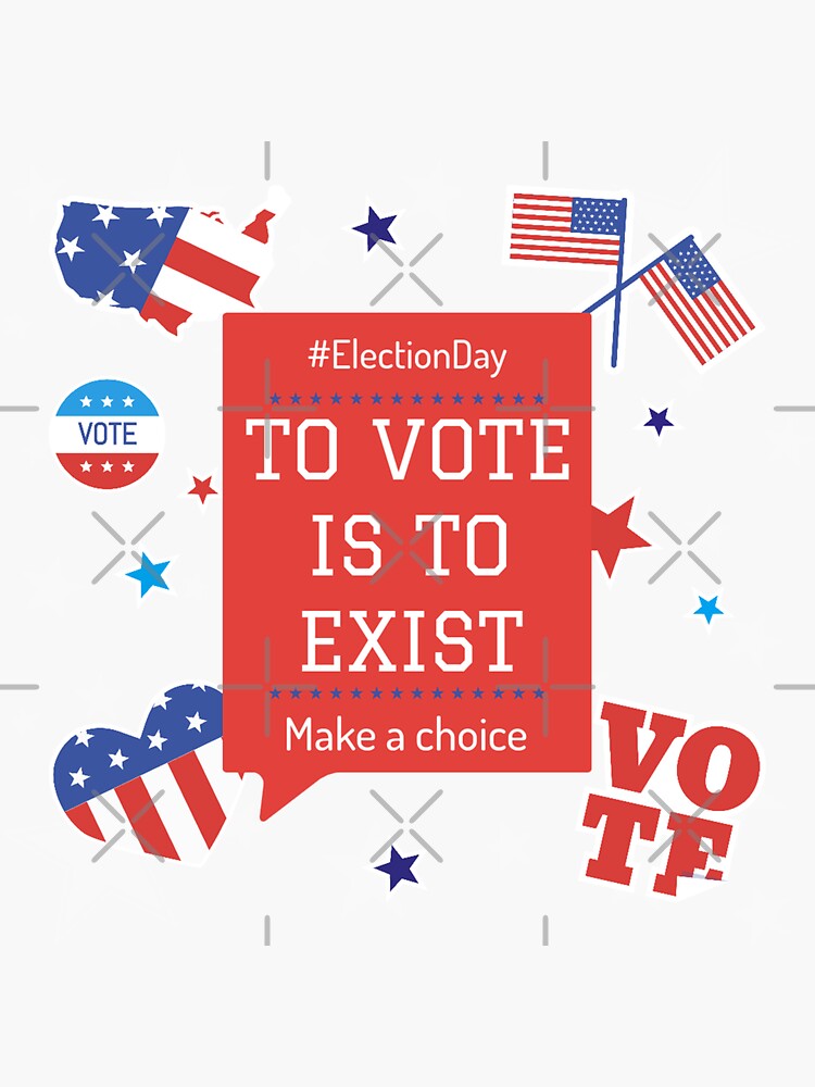 "Election Day Make Your Vote Count" Sticker for Sale by geekphilosophy ...