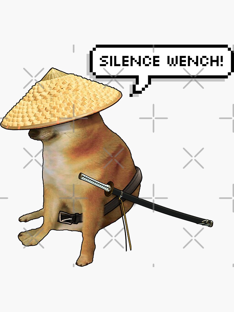 "Doge: Silence Wench" Sticker for Sale by artsylab | Redbubble