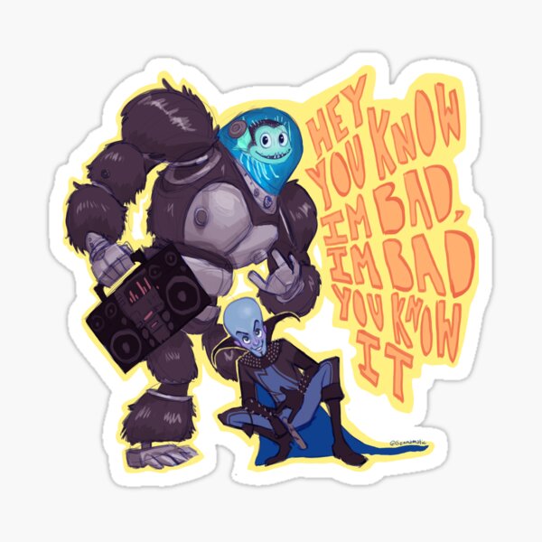 "Megamind" Sticker for Sale by elvenking42 | Redbubble