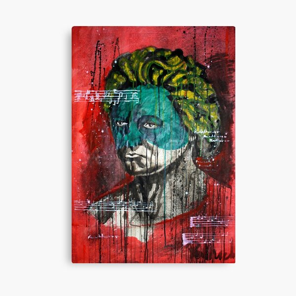 "pop art Beethoven abstract ink painting " Canvas Print for Sale by ...