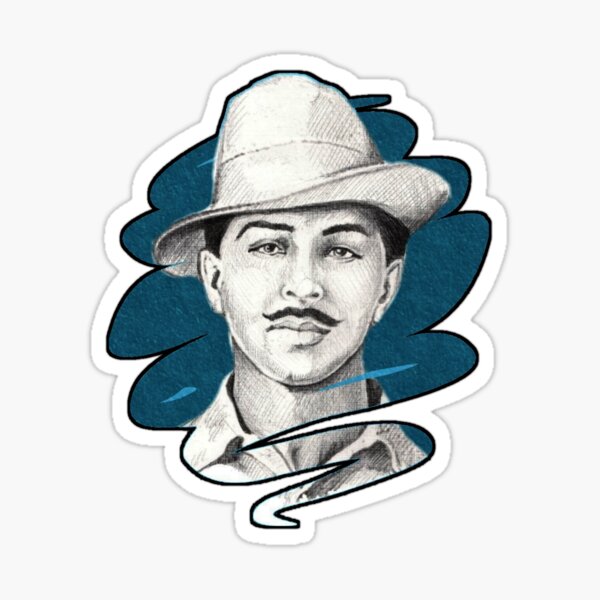 "Bhagat singh" Sticker for Sale by artist4siya | Redbubble