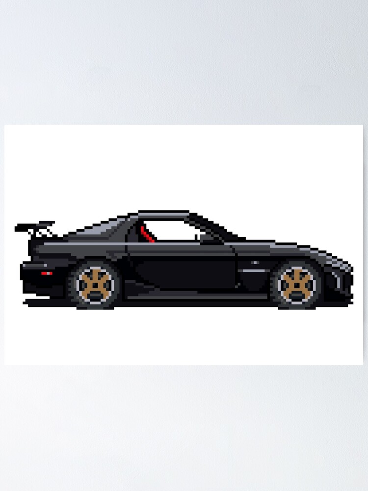 "Mazda Rx7 FD - Pixel Car" Poster by zero260 | Redbubble