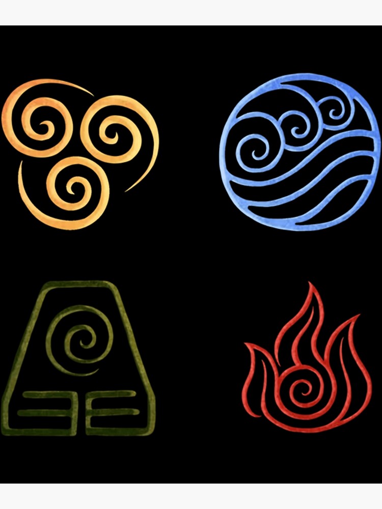 Avatar Four Elements Classic . Premium Matte Vertical Poster sold by ...