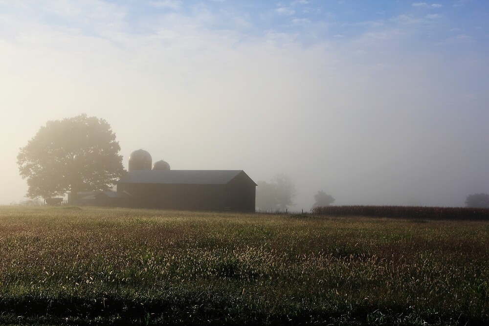 "Barn lost in fog" by Conjon863 | Redbubble