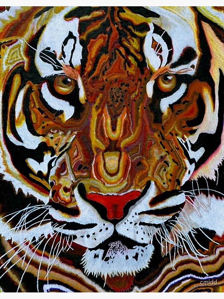"trippy tiger" Poster by cmidd | Redbubble