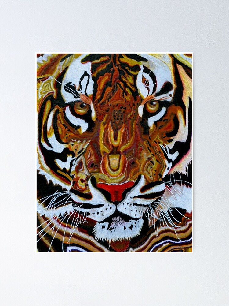 "trippy tiger" Poster by cmidd | Redbubble