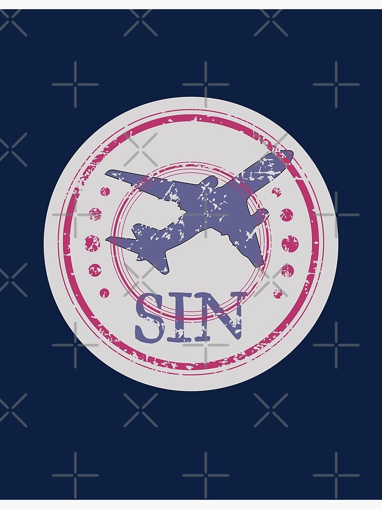 "Singapore Changi International Airport code" Poster by Monkeywell ...