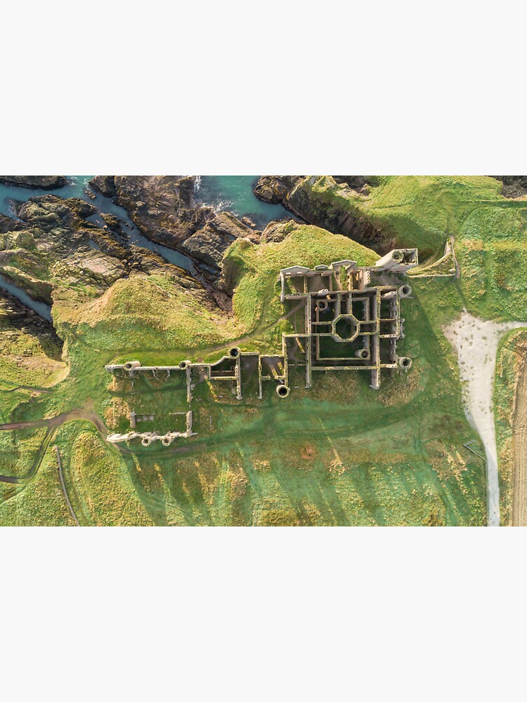 "Slains Castle overhead plan" Sticker for Sale by mustardland | Redbubble