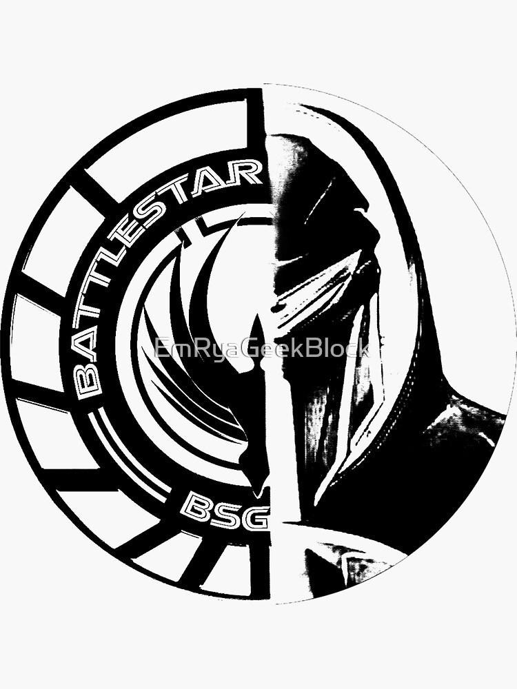 "Battlestar Cylon" Sticker for Sale by EmRyaGeekBlock | Redbubble