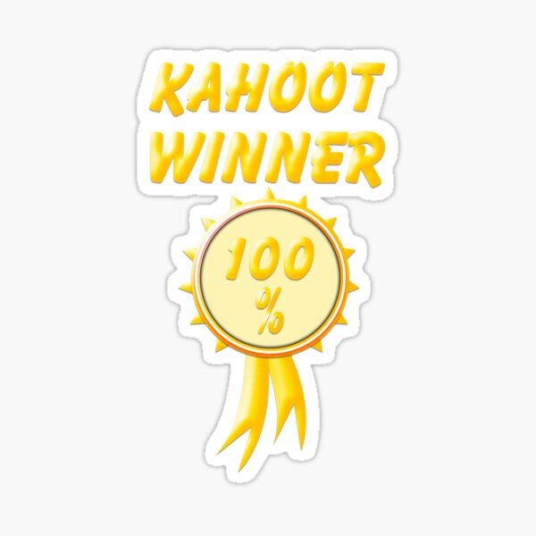 "KAHOOT WINNER" Sticker for Sale by MOUHAMMADGAMIL | Redbubble