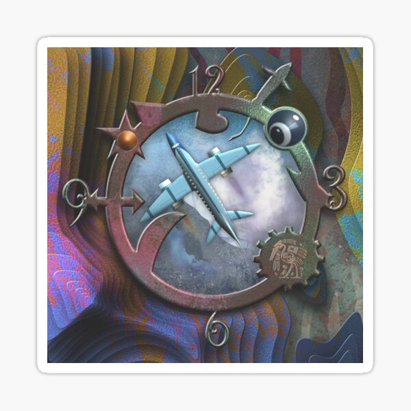 "Time Travel" Sticker by MikaelJenei | Redbubble