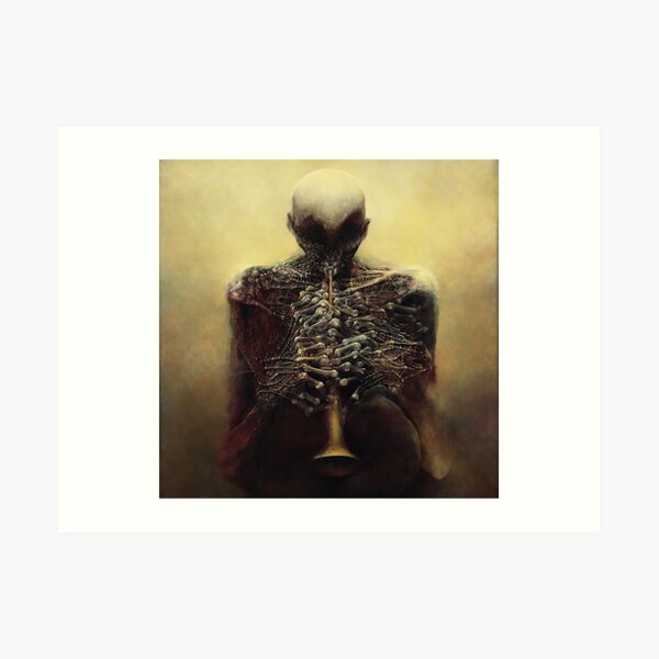 "Untitled (The Flutist) by Zdzislaw Beksinski" Art Print for Sale by ...