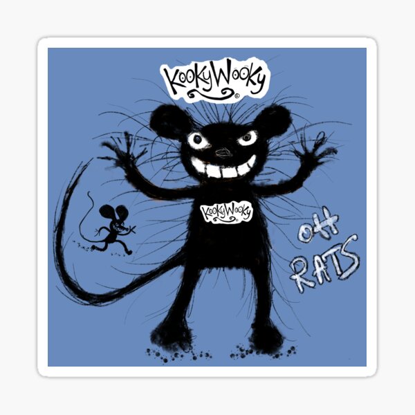 "Black Rat KookyWooky" Sticker for Sale by KookyWooky | Redbubble